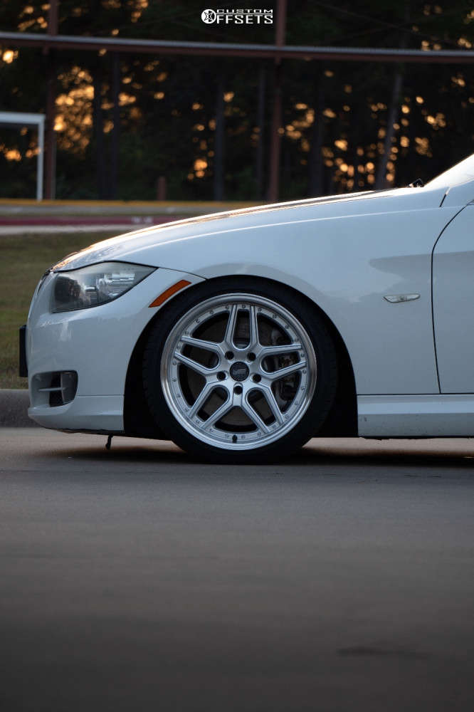 2009 BMW 335i with 18x9.5 22 ESR Cs15 and 225/35R18 Petlas Velox Sport ...