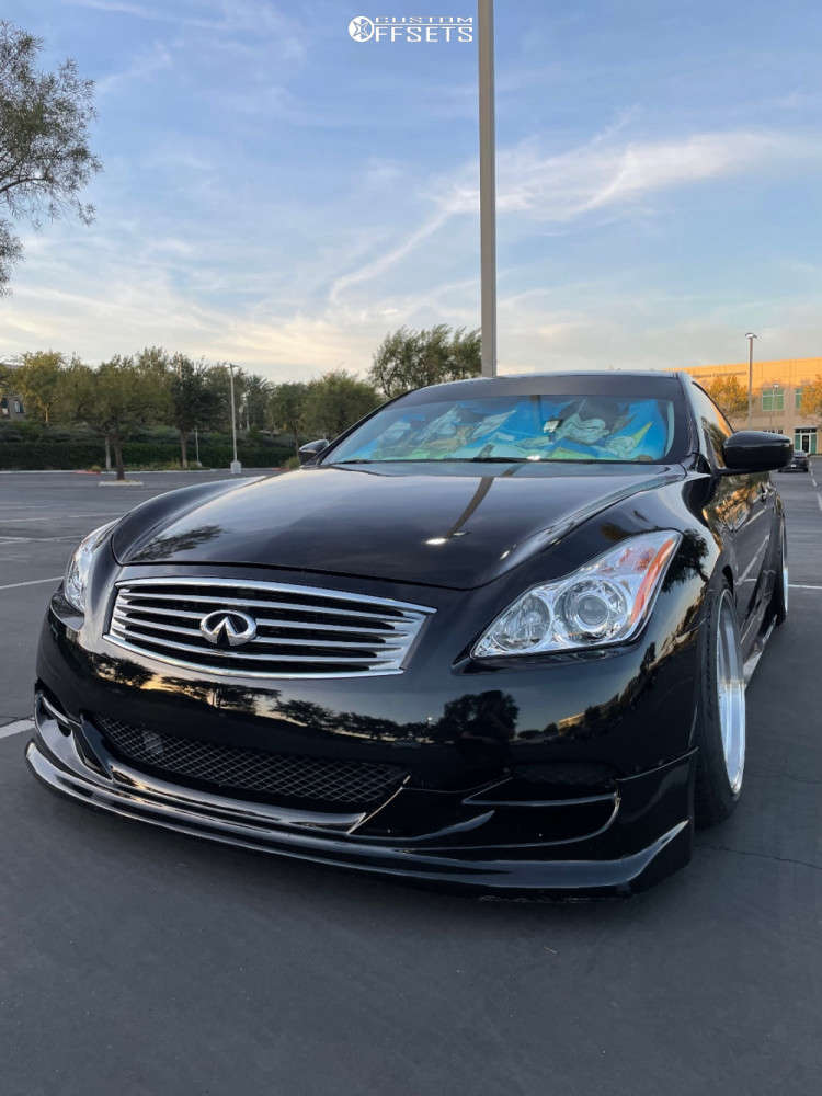 2008 INFINITI G37 with 18x10.5 22 Aodhan Ds08 and 255/40R18 Continental ...
