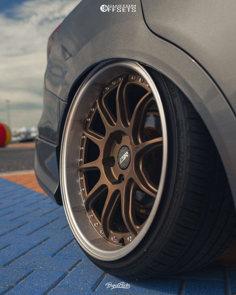 2012 Honda Civic with 18x9.5 22 ESR Cs12 and 215/35R18 Leao Tire Model ...