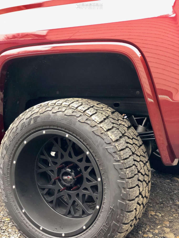 2014 GMC Sierra 1500 with 20x12 -51 Vision Rocker 412 and 33/12.5R20 ...