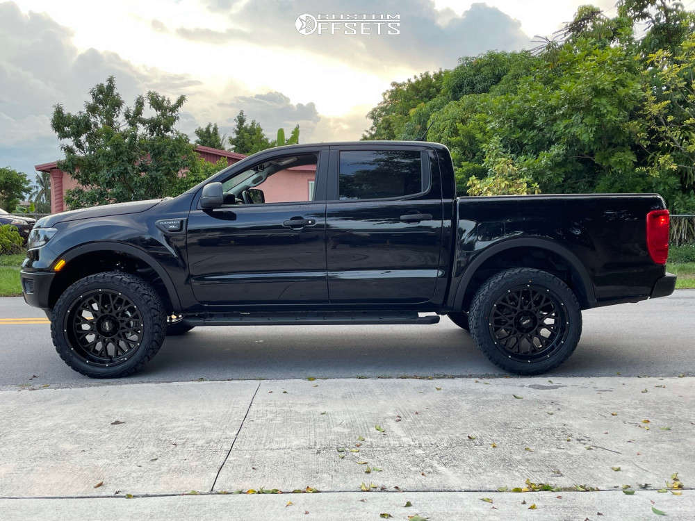 2021 Ford Ranger with 22x10 -19 Vision Rocker 412 and 33/12.5R22 Venom ...