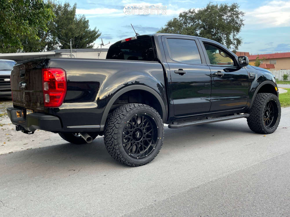 2021 Ford Ranger with 22x10 -19 Vision Rocker 412 and 33/12.5R22 Venom ...
