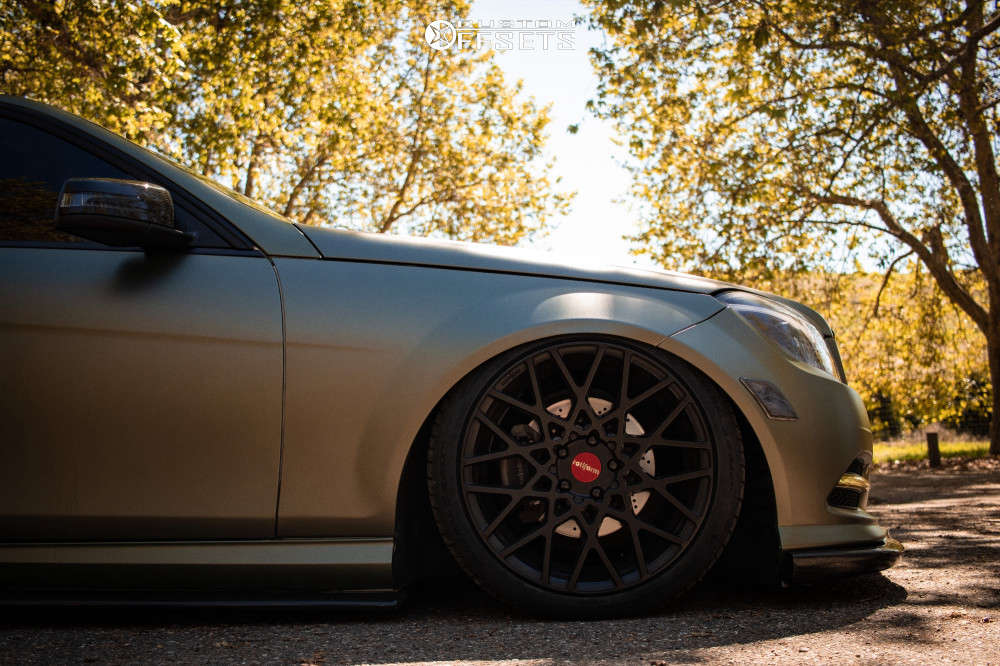 2011 Mercedes-Benz C300 with 18x8.5 45 Rotiform Blq and 225/35R18 ...