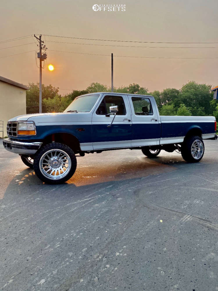 1995 Ford F-350 with 22x12 -50 American Force Morph Cc and 33/12.5R22 ...