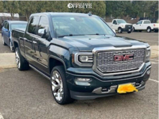 2017 GMC Sierra 1500 with 24x10 24 Factory Reproductions Fr59 and 305/35R24 Lexani Lx-thirty and ...