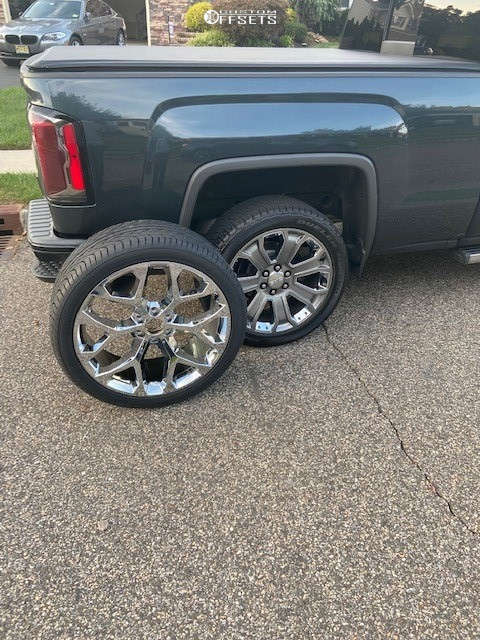 2017 GMC Sierra 1500 with 24x10 24 Factory Reproductions Fr59 and 305/35R24 Lexani Lx-thirty and ...