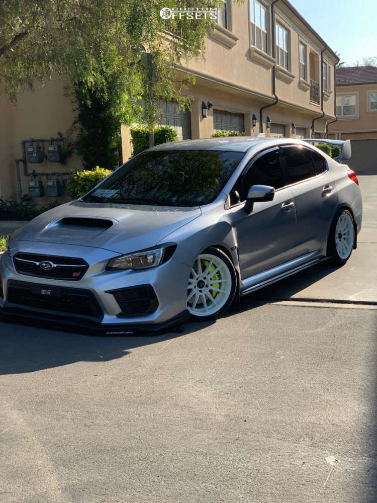 2020 Subaru WRX STI with 18x9.5 35 Cosmis Racing R1 and 255/35R18 ...