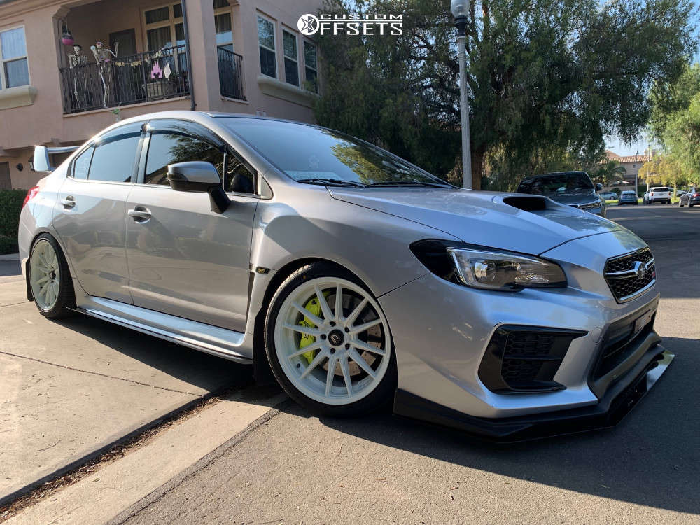 2020 Subaru WRX STI with 18x9.5 35 Cosmis Racing R1 and 255/35R18 ...