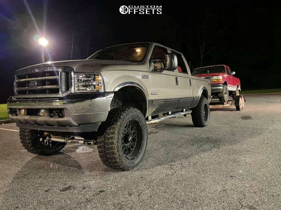 2002 Ford F-250 Super Duty with 22x10 -17 Vision Rocker 412 and 37/13 ...