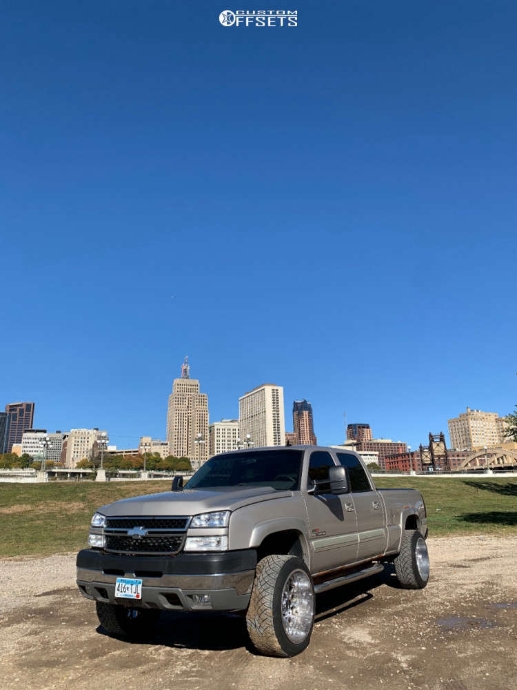 2006 Chevrolet Silverado 2500 HD with 22x12 -51 Vision Rocker 412 and ...