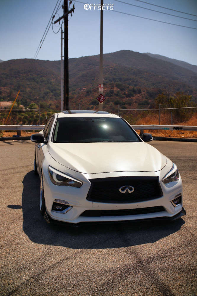 2019 INFINITI Q50 with 19x9.5 22 Work Wheel Model and 245/35R19 Federal ...