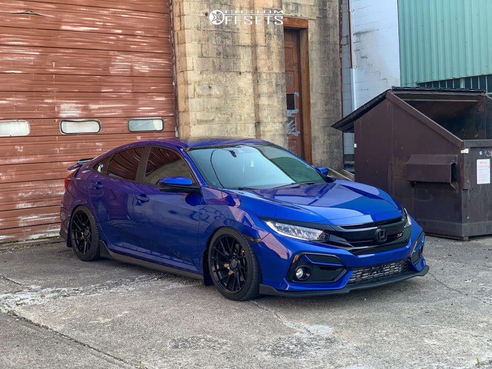2020 Honda Civic with 18x9.5 38 Enkei Tm7 and 265/35R18 Michelin Pilot ...