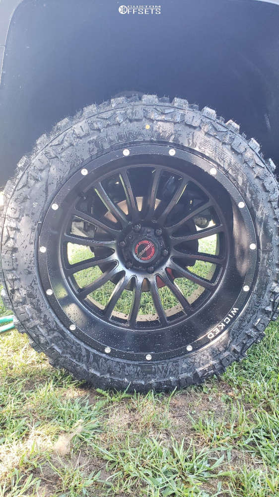 2014 Chevrolet Silverado 1500 with 22x12 -44 Wicked Offroad W908 and 35 ...