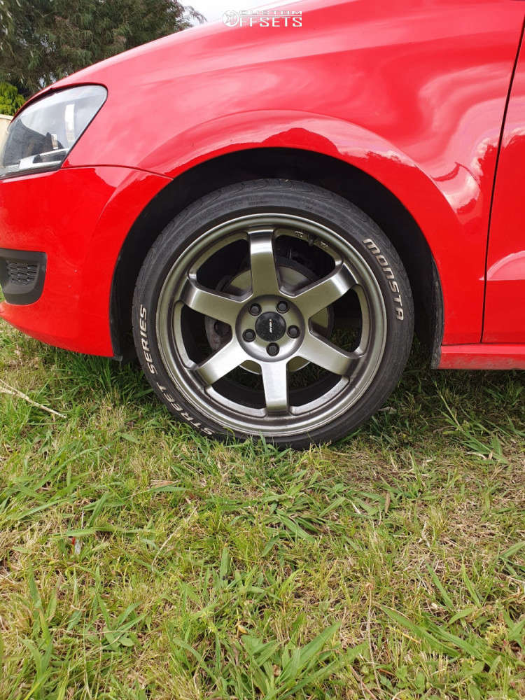 2012 Volkswagen Golf with 17x8 40 AVID1 AV6 and 215/40R17 Monster ...