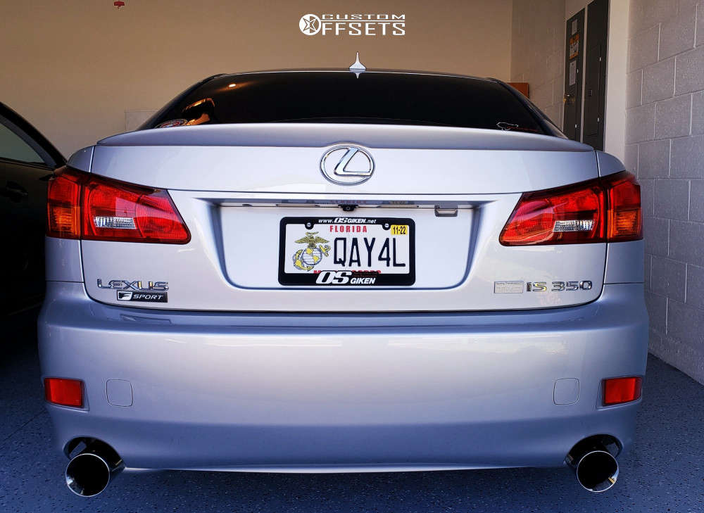 2007 Lexus IS350 with 18x8.5 35 Enkei Pf01 and 255/35R18 Michelin Pilot ...