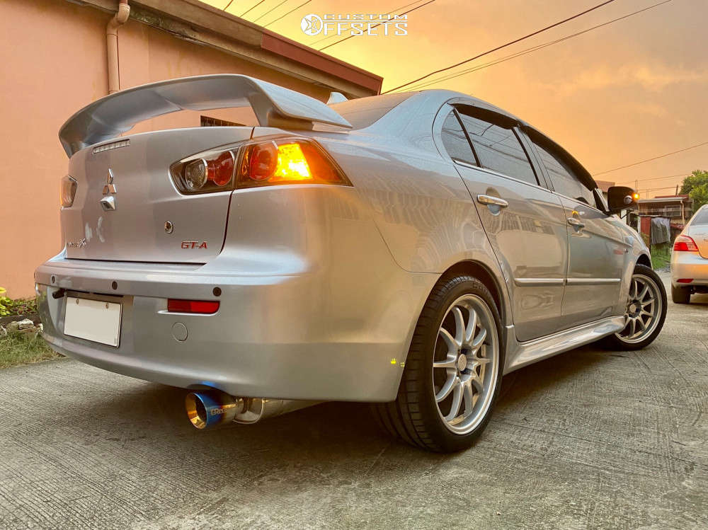 2015 Mitsubishi Lancer with 18x8.5 44 Rota Fighter and 245/40R18 ...