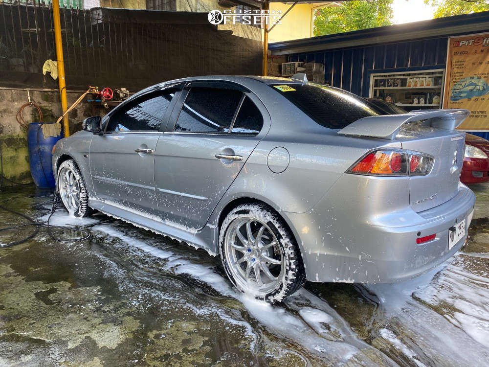 2015 Mitsubishi Lancer with 18x8.5 44 Rota Fighter and 245/40R18 ...