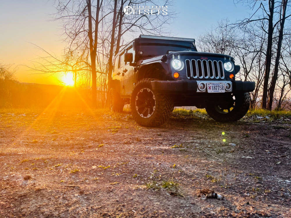2013 Jeep Wrangler with 18x5.5 9.5 Dick Cepek Torque and 33/12.5R18 Atturo Trail Blade Mt and ...