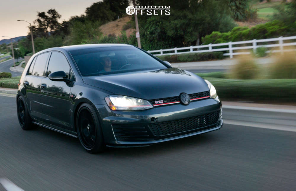 2017 Volkswagen GTI with 18x9 45 Neuspeed RSE10 and 245/40R18 Falken ...