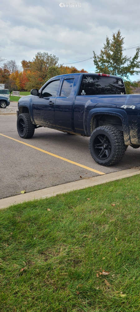 2008 Chevrolet Silverado 1500 with 20x10 -24 Vision Razor and 33/12 ...