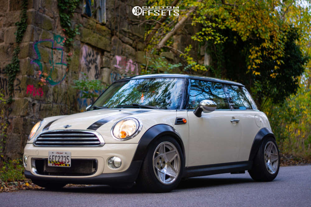2012 Mini Cooper with 16x9 20 3SDM 0.05 and 225/50R16 Hankook Ventus V2 Concept 2 and Coilovers ...