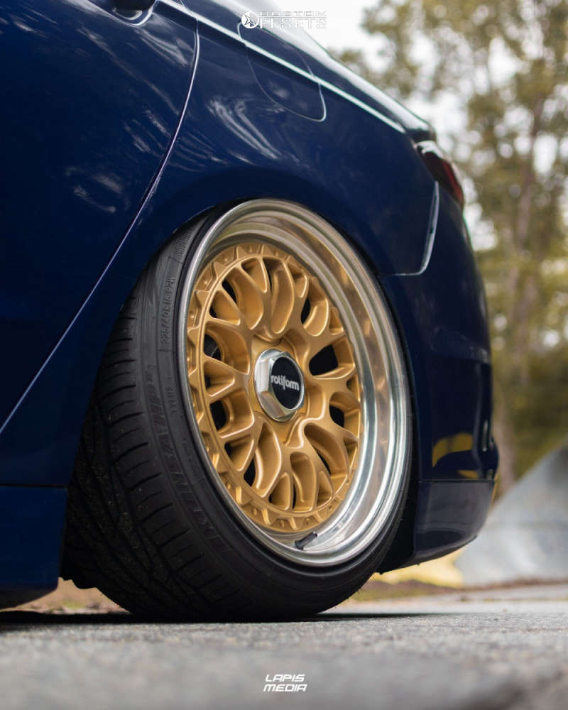 2015 Ford Fusion with 18x8.5 35 Rotiform Lsr and 225/40R18 Toyo Tires Extensa Hp Ii and Air ...