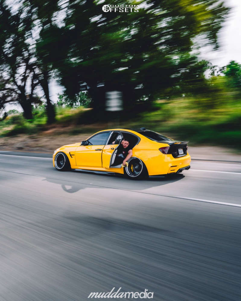 2016 BMW M3 with 19x11 AAP P1 and 245/45R19 Federal 595 Evo and Air ...