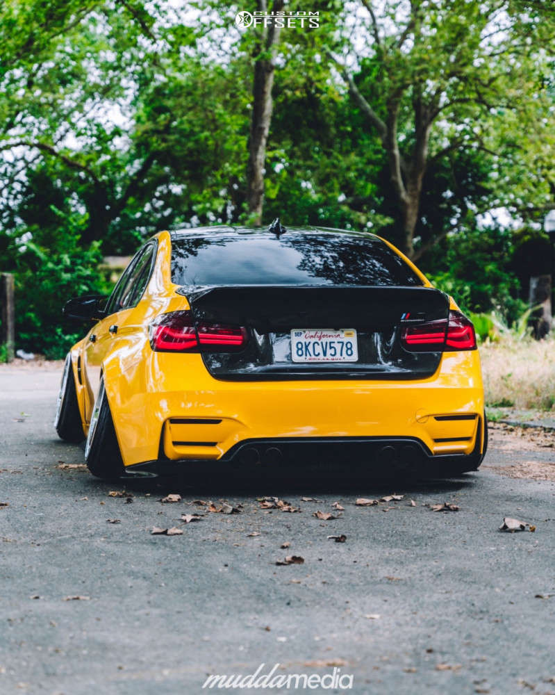 2016 BMW M3 with 19x11 AAP P1 and 245/45R19 Federal 595 Evo and Air ...