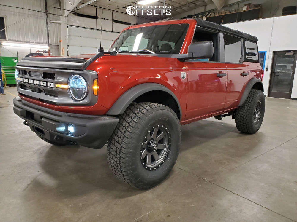 2021 Ford Bronco with 17x8.5 -6 Alloy Ion 134 and 315/70R17 Nitto Terra ...