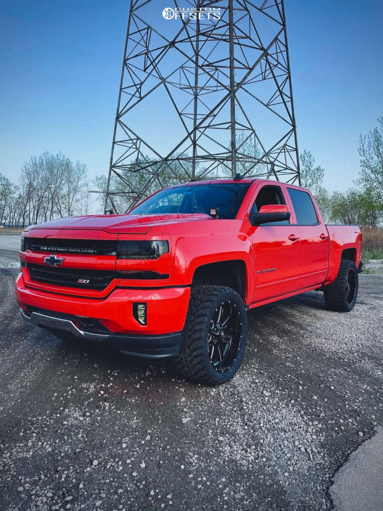 2016 Chevrolet Silverado 1500 with 22x10 -24 Ballistic Rage and 33/12 ...