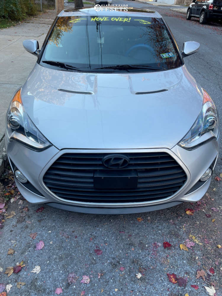 2013 Hyundai Veloster with 18x8.5 35 Option Lab R716 and 215/35R18 ...