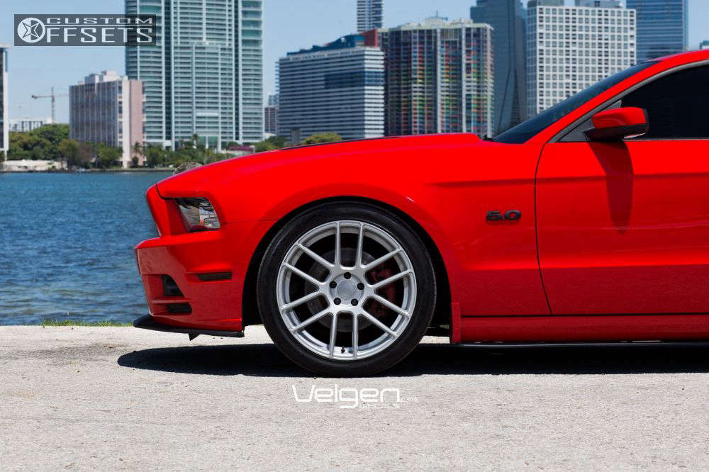 2014 Ford Mustang with 20x9 32 Velgen VMB6 and 275/35R20 Nitto Invo and ...