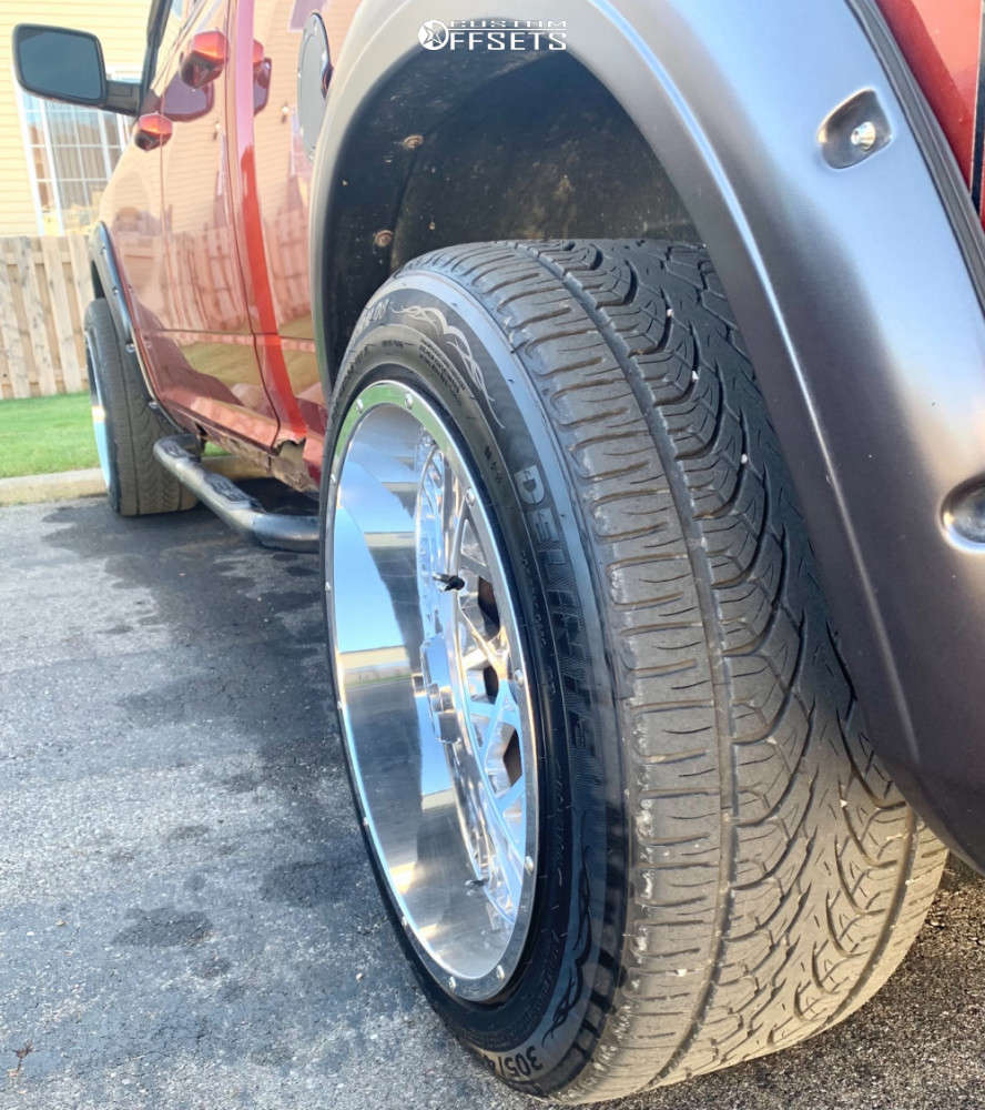 2009 Dodge Ram 1500 with 22x12 -51 Vision Rocker 412 and 145/12.5R22 ...