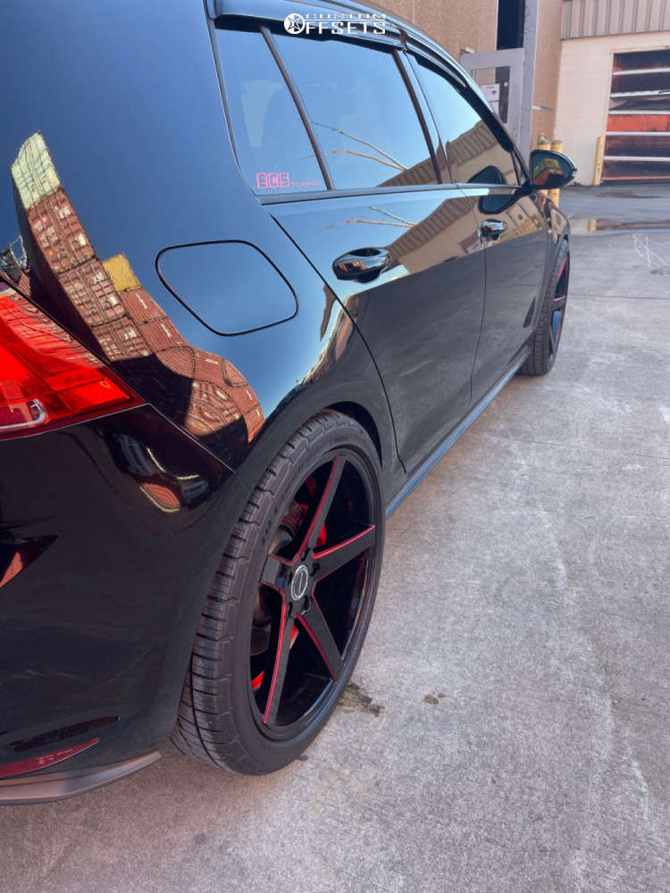 2017 Volkswagen GTI with 20x8.5 35 Strada Perfetto and 255/35R20 ...