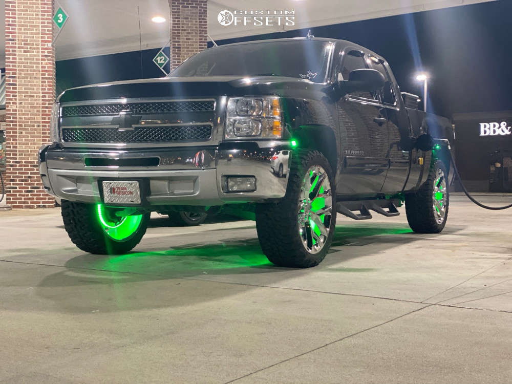 2012 Chevrolet Silverado 1500 with 24x12 50 OE Replicas Flakes and 35/ ...