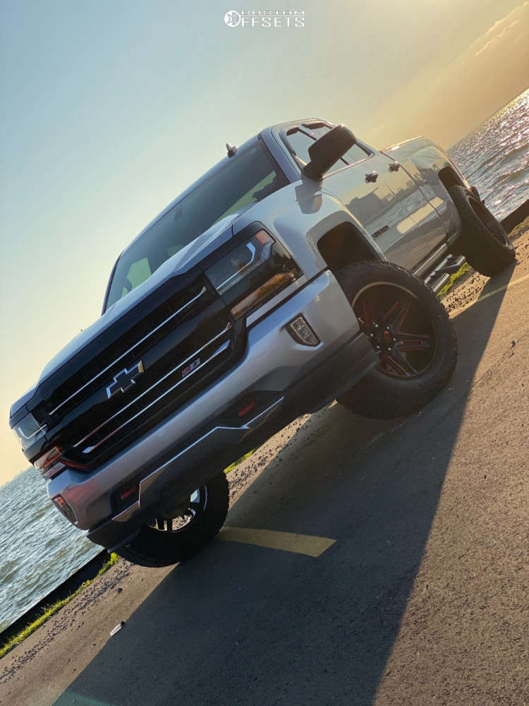 2018 Chevrolet Silverado 1500 with 20x10 -25 Vision Razor and 33/10 ...
