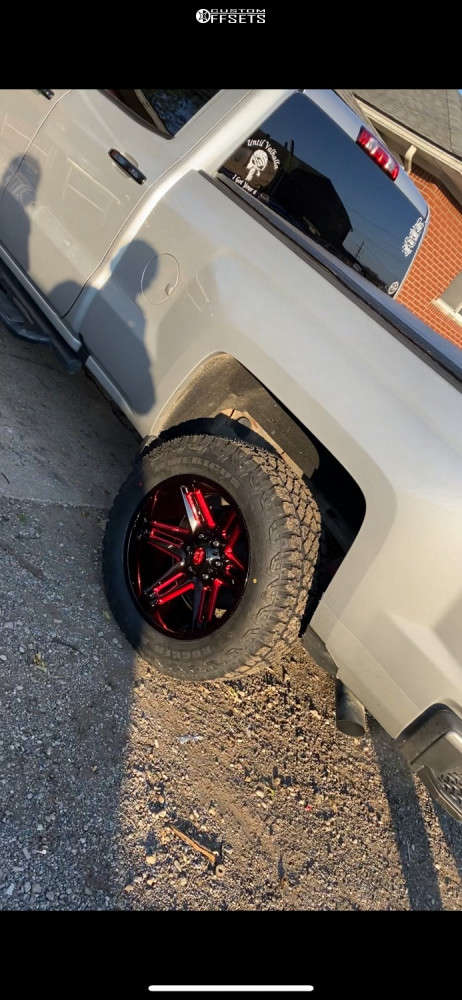 2018 Chevrolet Silverado 1500 with 20x10 -25 Vision Razor and 33/10 ...