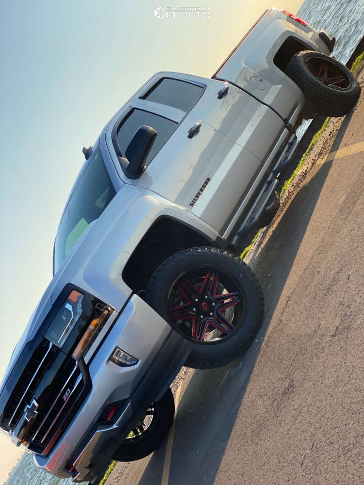 2018 Chevrolet Silverado 1500 with 20x10 -25 Vision Razor and 33/10 ...