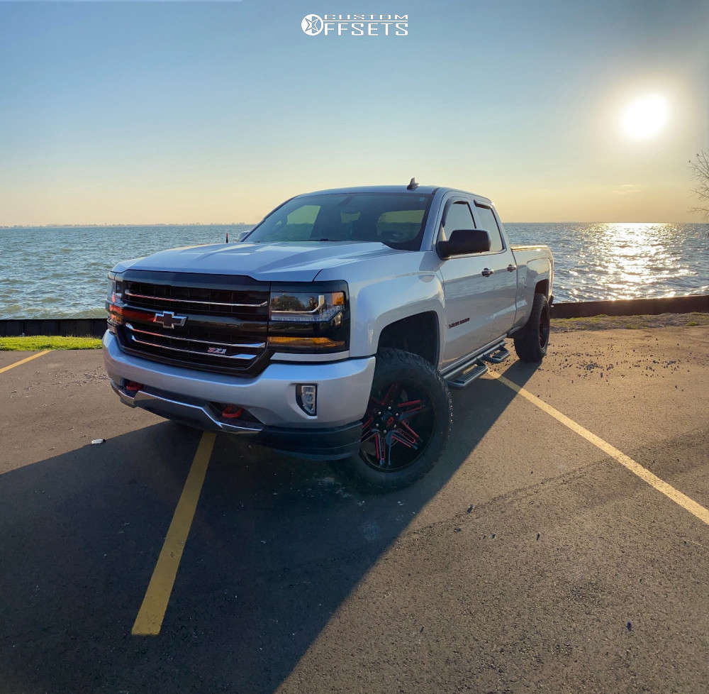 2018 Chevrolet Silverado 1500 with 20x10 -25 Vision Razor and 33/10 ...