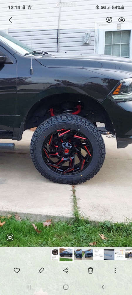 2015 Ram 1500 with 20x10 -18 Fuel Reaction and 33/12.5R20 Kenda Klever ...