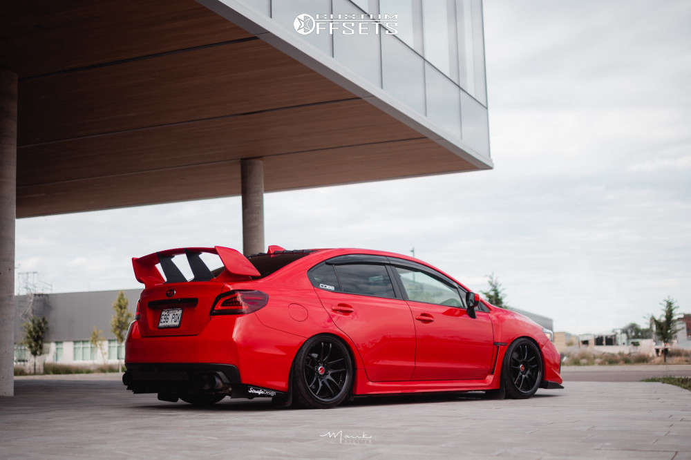2018 Subaru WRX with 18x9.5 38 Work Cr Kai and 225/40R18 Falken Azenis ...