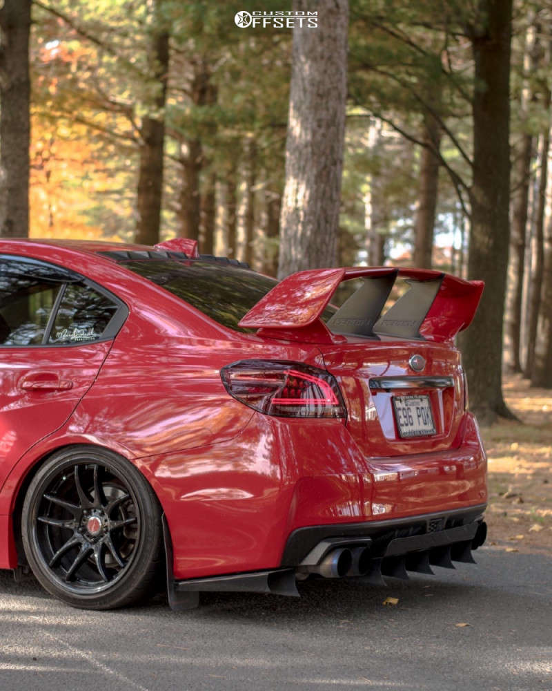 2018 Subaru WRX with 18x9.5 38 Work Cr Kai and 225/40R18 Falken Azenis ...