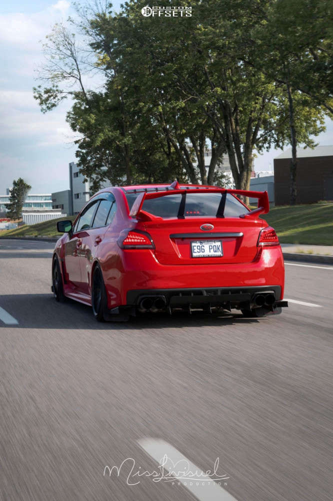 2018 Subaru WRX with 18x9.5 38 Work Cr Kai and 225/40R18 Falken Azenis ...