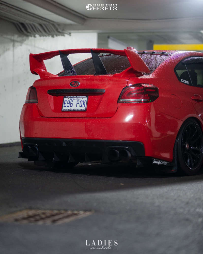 2018 Subaru WRX with 18x9.5 38 Work Cr Kai and 225/40R18 Falken Azenis ...