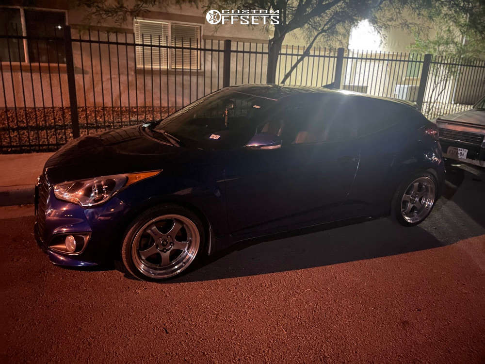 2016 Hyundai Veloster with 18x8.5 30 MST Mt07 and 205/45R18 Falken All ...