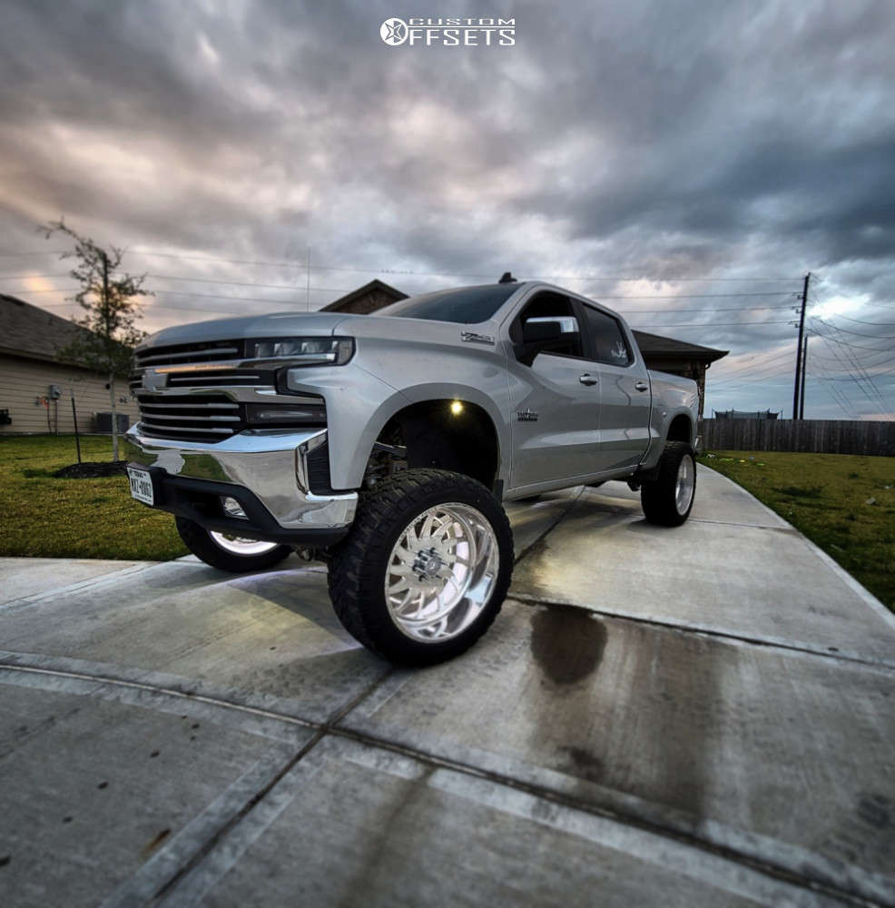 2019 Chevrolet Silverado 1500 with 24x12 -44 American Force Spirit Ss ...