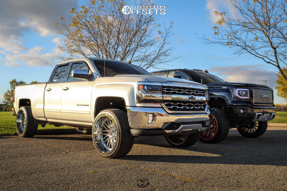 2017 Chevrolet Silverado 1500 with 24x12 -44 Hardcore Offroad Hc19 and ...