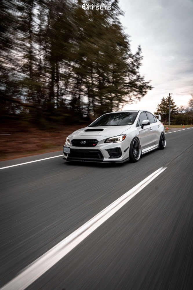 2020 Subaru WRX STI with 19x10.5 23 Work Emotion Zr10 and 245/35R19 ...