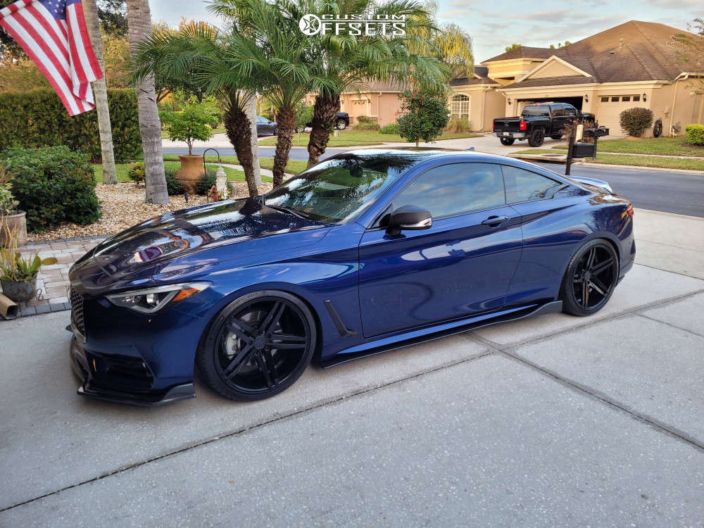 2018 INFINITI Q60 with 20x10 25 Verde Parallax and 275/30R20 Michelin ...
