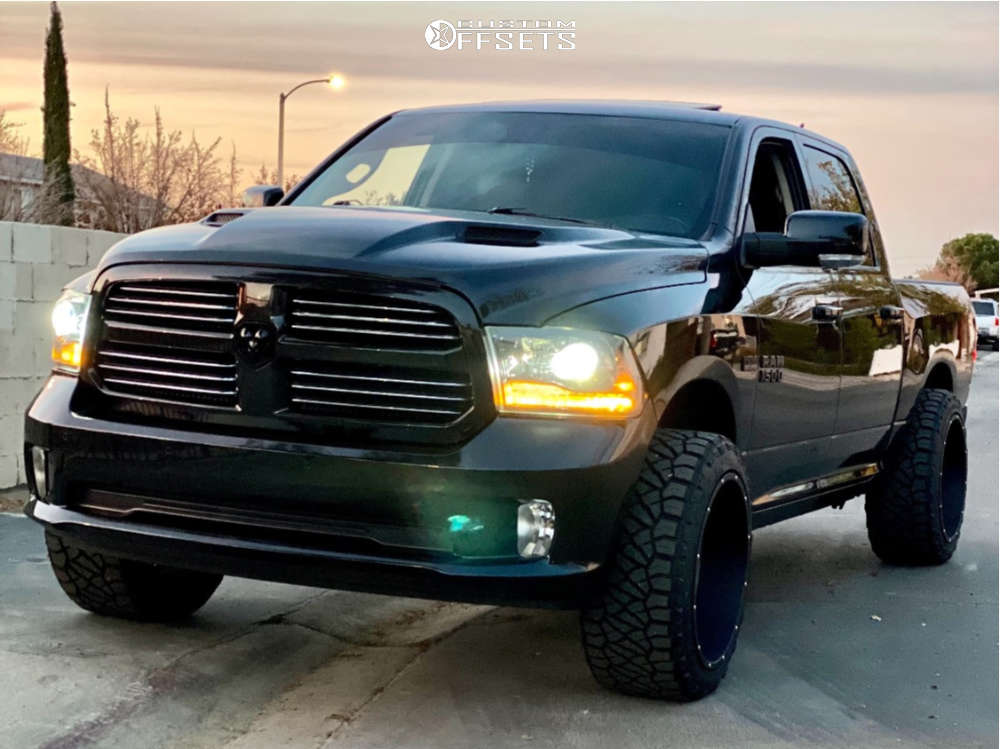 2017 Ram 1500 with 22x12 -51 Vision Rockers and 33/12.5R22 Nitto Ridge ...